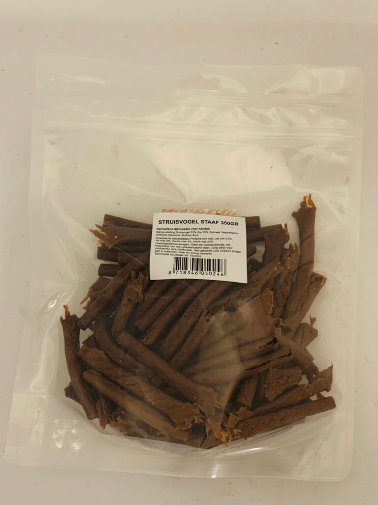 Struisvogel Staafjes - 350 Gram - Huisdier Wellness